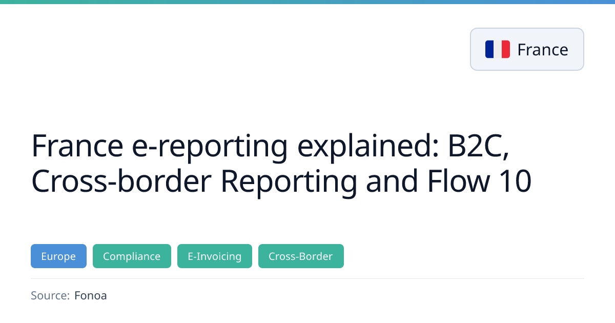 France e-reporting explained: B2C, Cross-border Reporting and Flow 10 ...